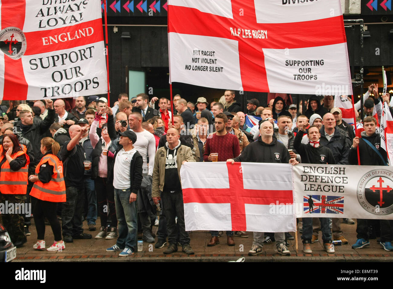English defence league flag hi-res stock photography and images - Alamy