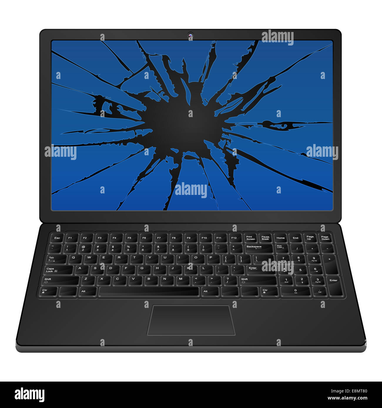 Cracked Computer Screen Stock Photos & Cracked Computer Screen Stock ...