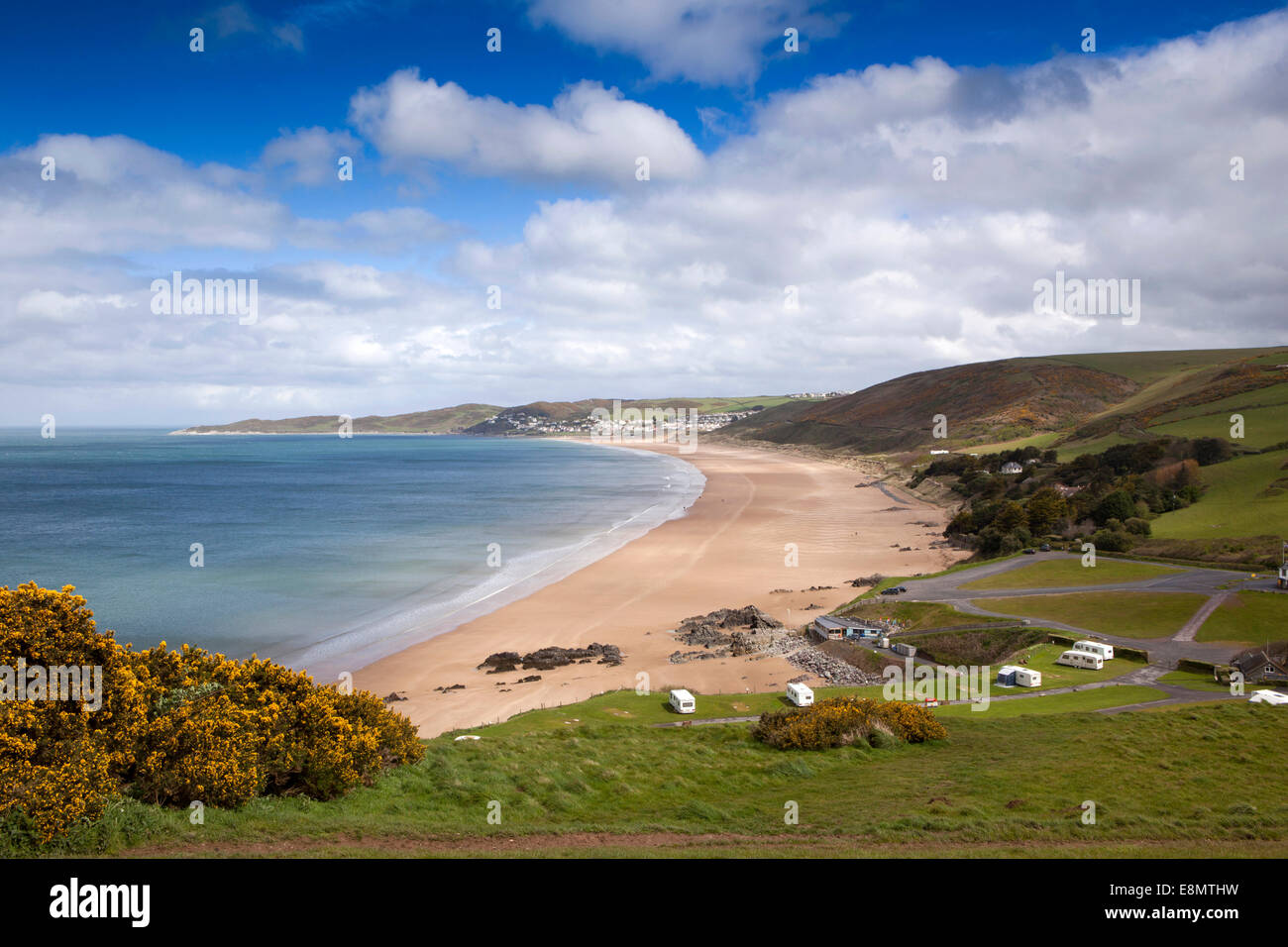 UK, England, Devon, Putsborough, Woolacombe Sands Stock Photo - Alamy