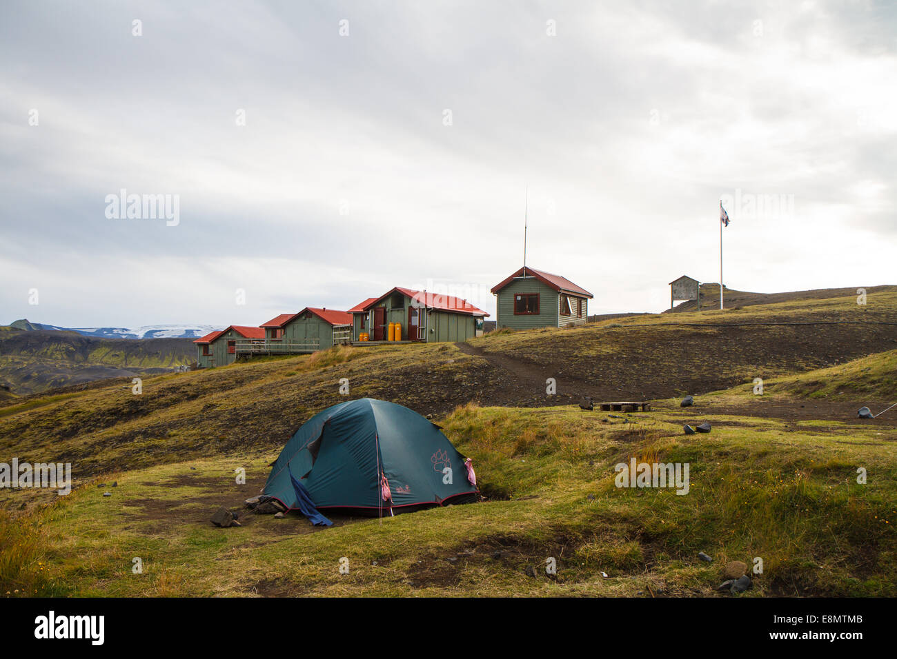Emstrur Botnar Huts on hiking trail "laugavegur" in Iceland Stock Photo ...