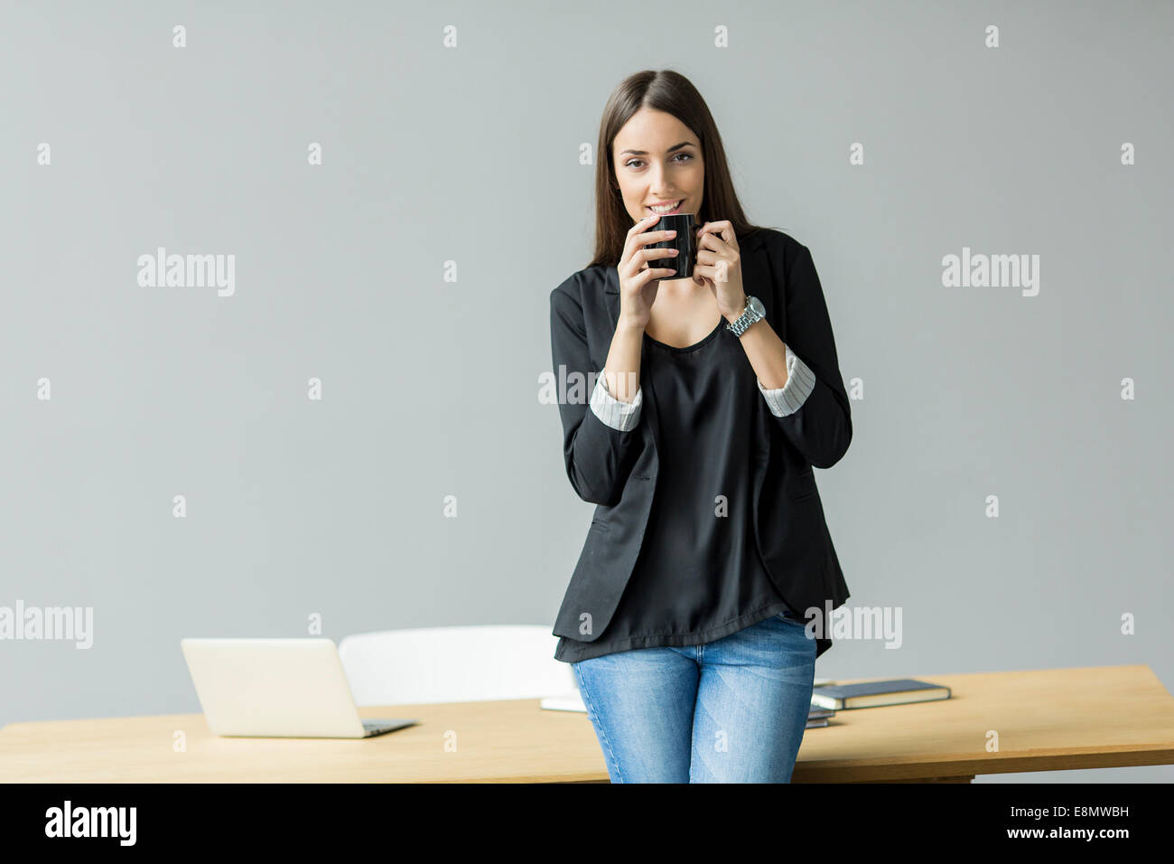 Woman calling talk work hi-res stock photography and images - Alamy