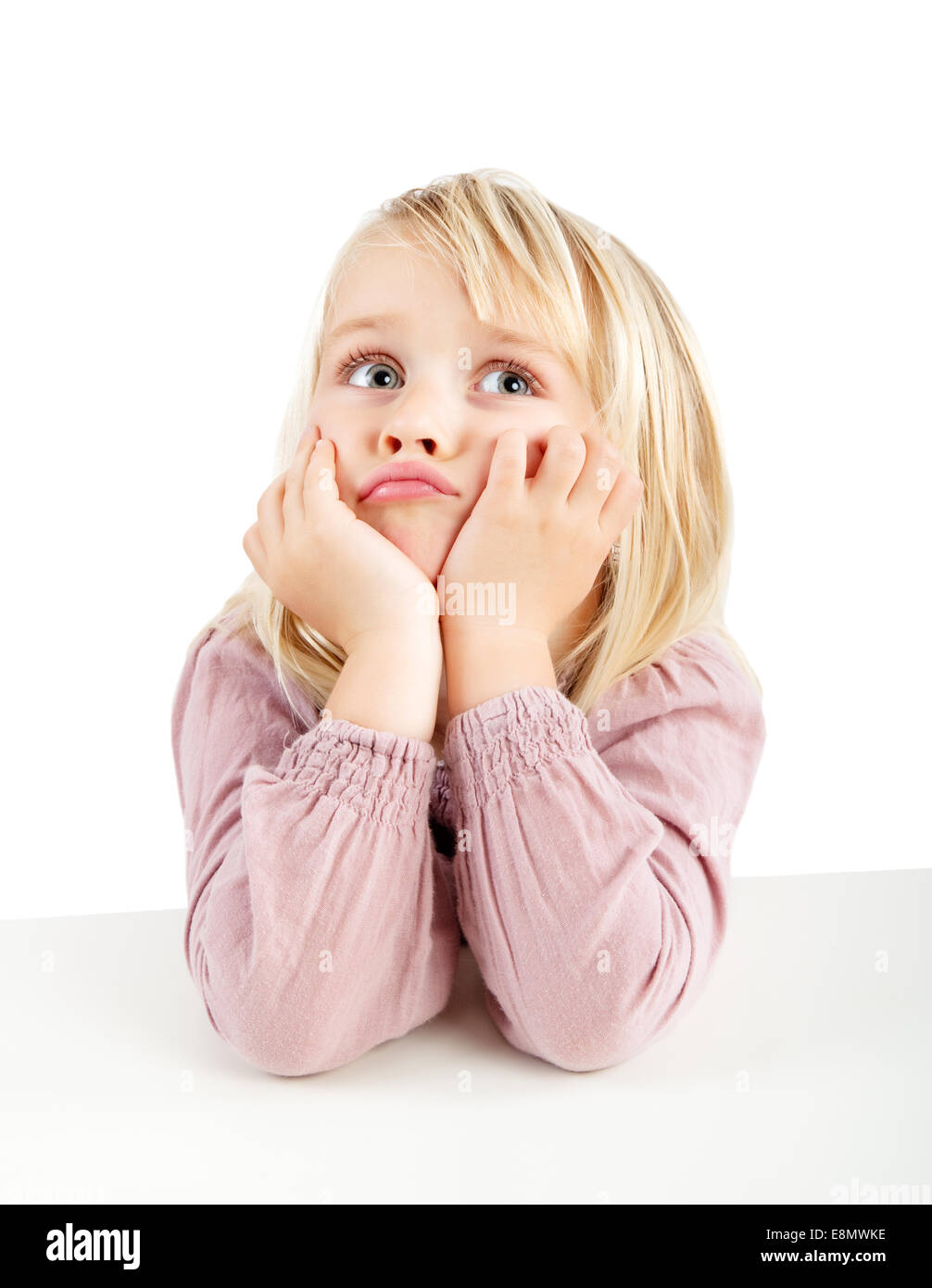 portrait of a young bored girl Stock Photo - Alamy