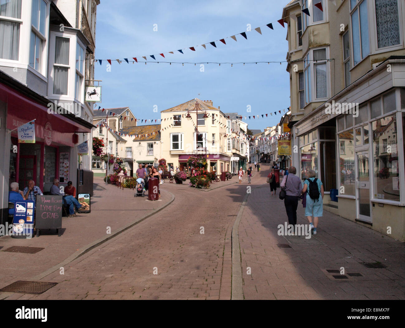 Marine Place / Queen Street, Seaton, Devon Stock Photo - Alamy