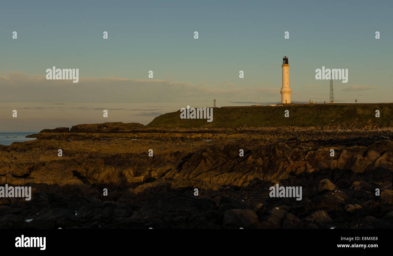 Girdleness Lighthouse at Sunset Stock Photo - Alamy