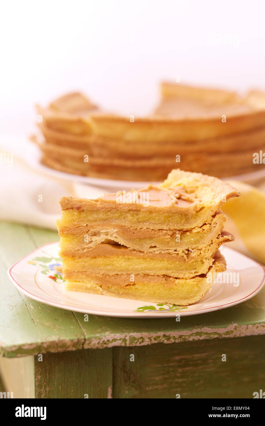 Stack pie slice Stock Photo - Alamy