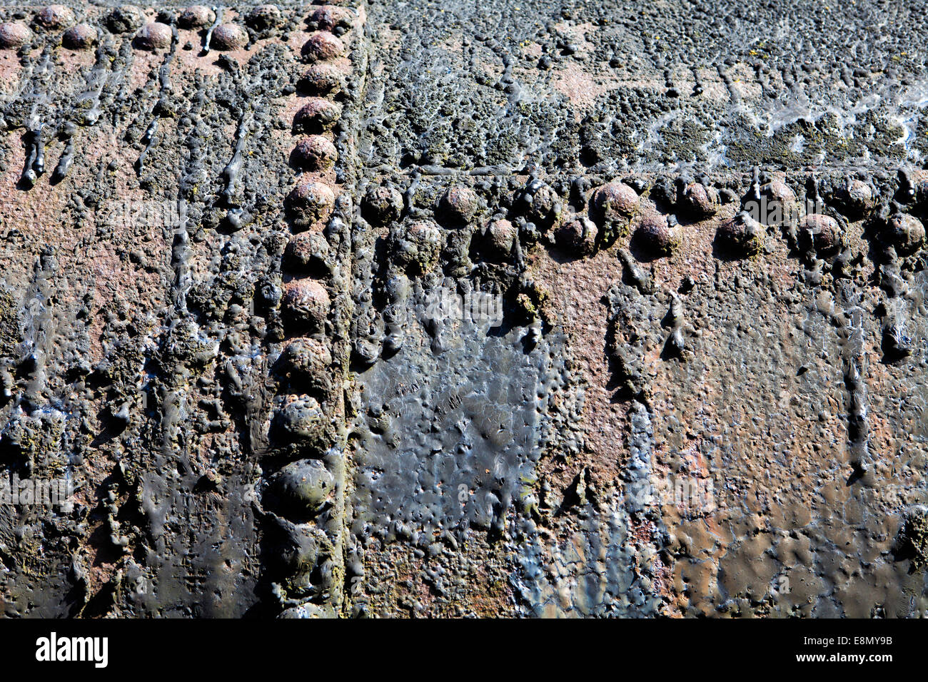 Close-up of old rivet joint Stock Photo - Alamy