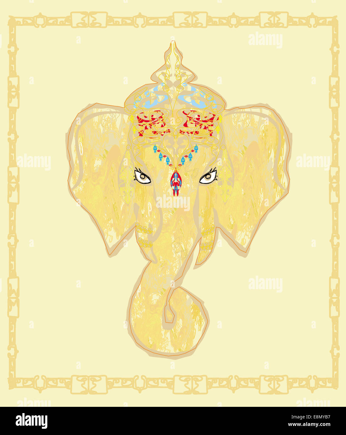 Creative illustration of Hindu Lord Ganesha Stock Photo - Alamy