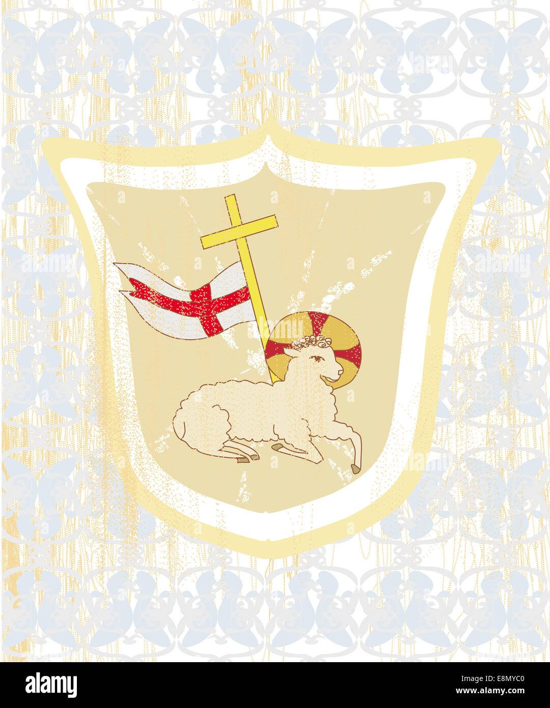 Lamb with Cross - Abstract grunge card Stock Photo - Alamy