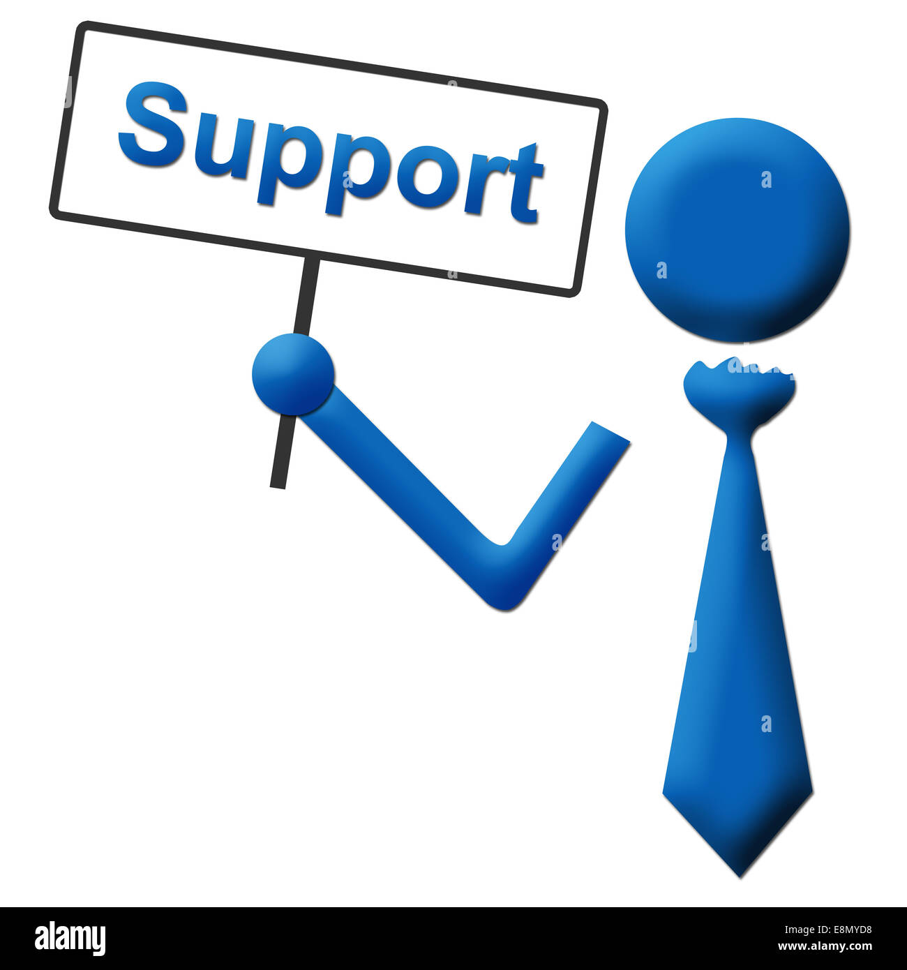 Support Signboard Blue Stock Photo - Alamy