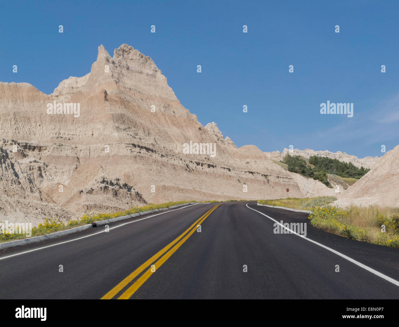 Road in Badlands National Park, SD, USA Stock Photo - Alamy