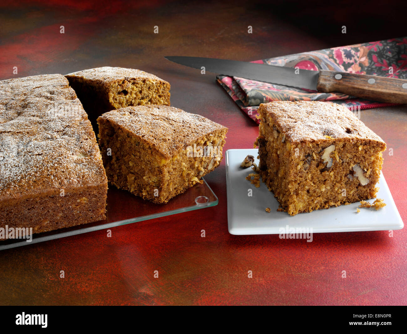 Homemade carrot cake squares hi-res stock photography and images - Alamy