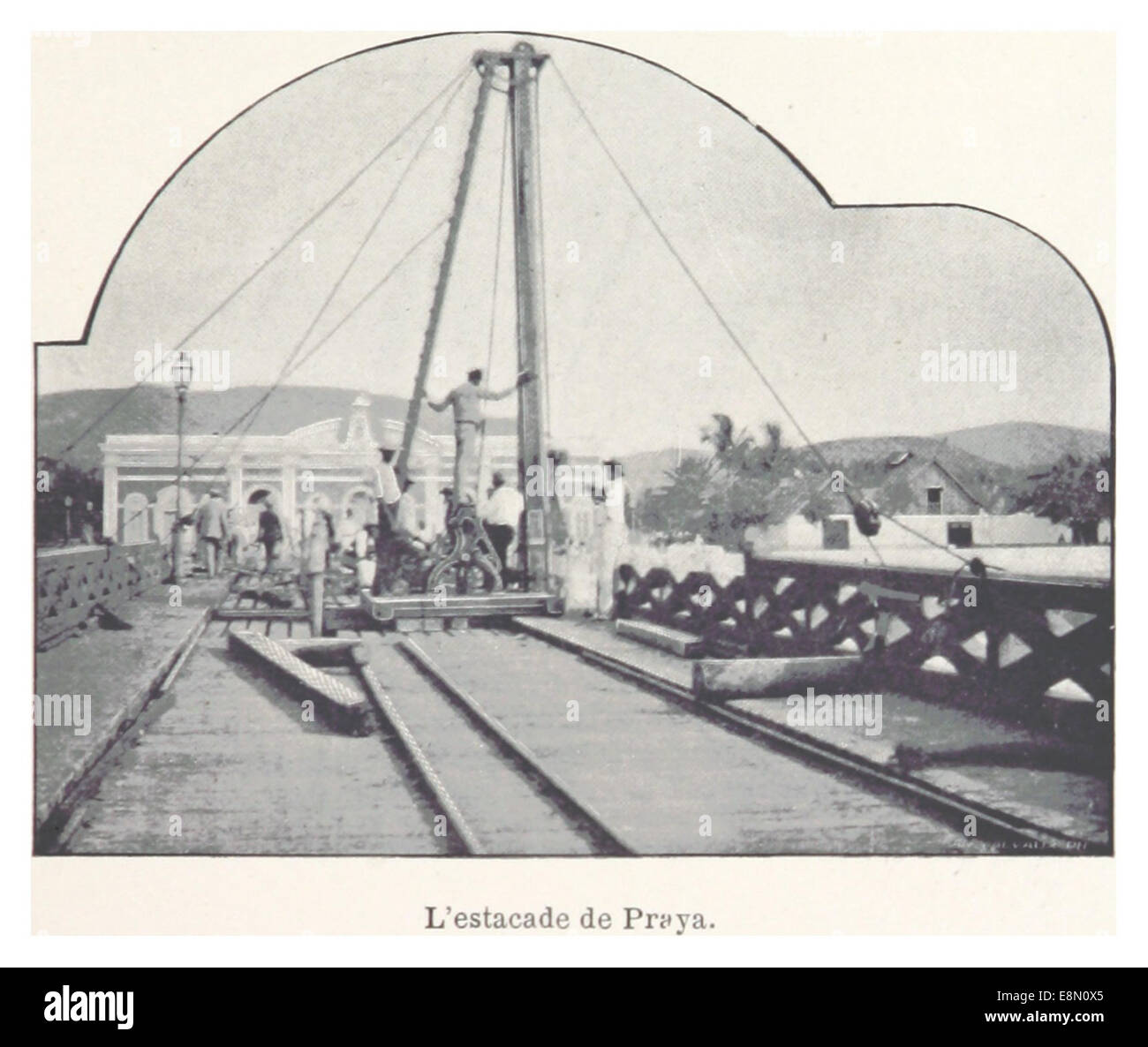 The illustration from 231 L'estacade de Praya depicts a vintage map and ...