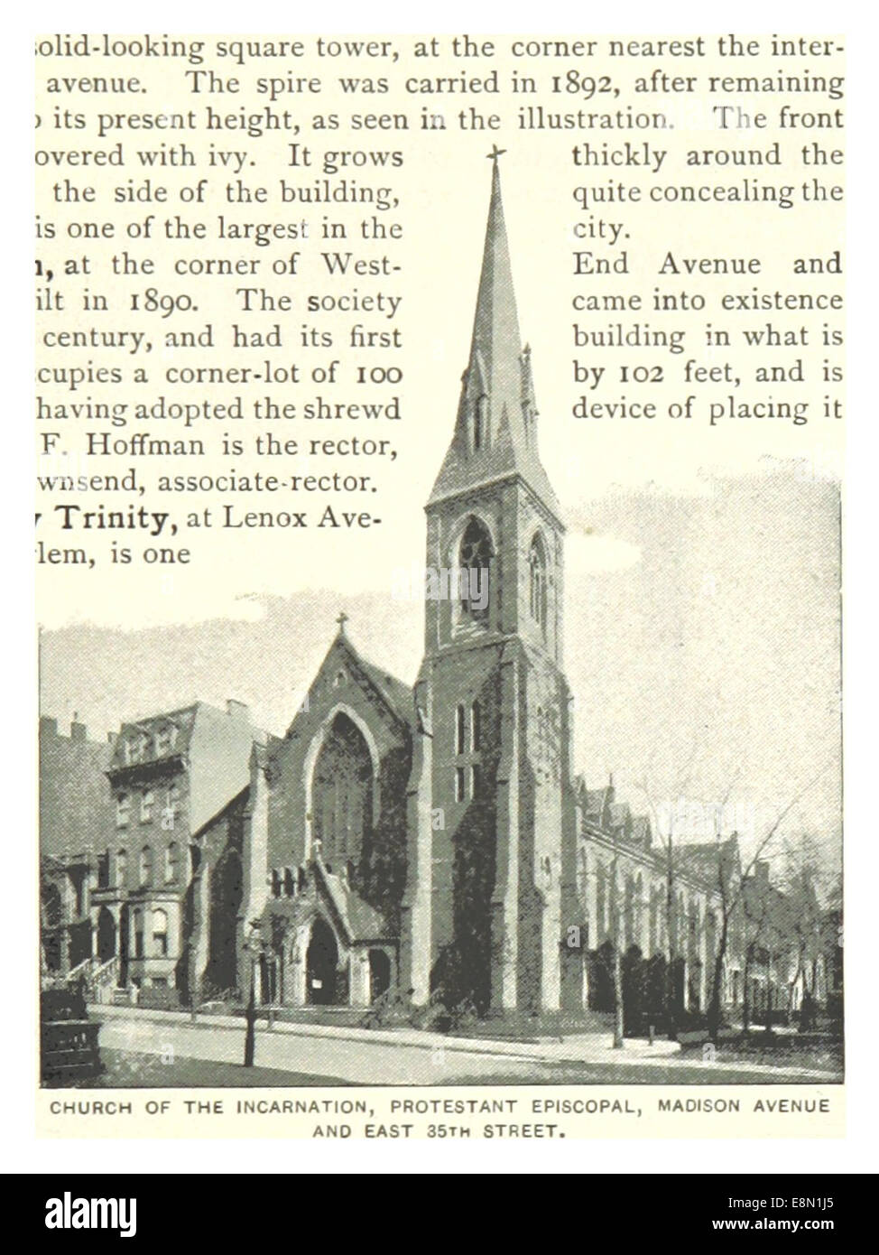 A vintage sketch illustrating the Church of the Incarnation, located at ...
