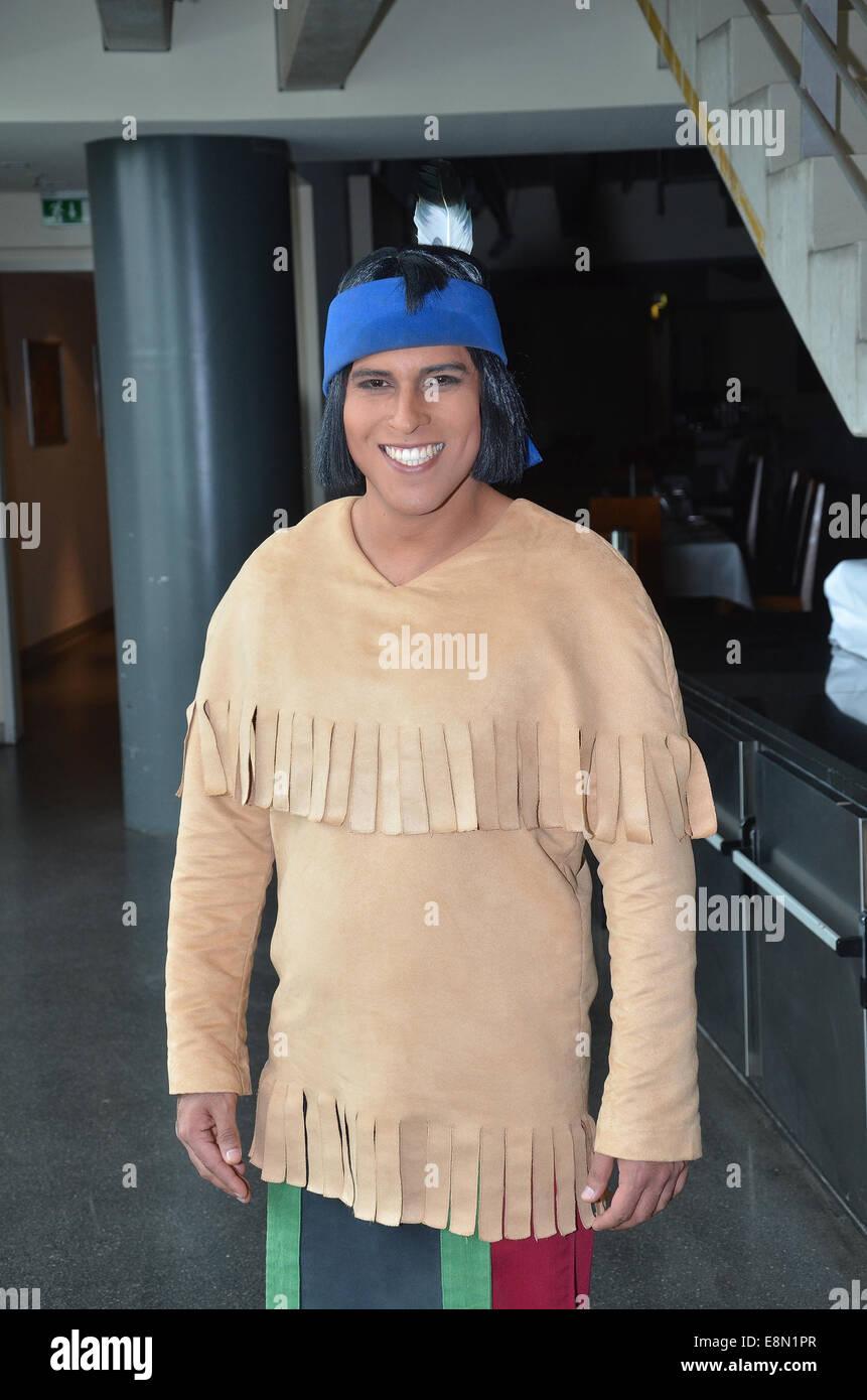 Manuel Lopez (Yakari) attending the press conference for the musical ...