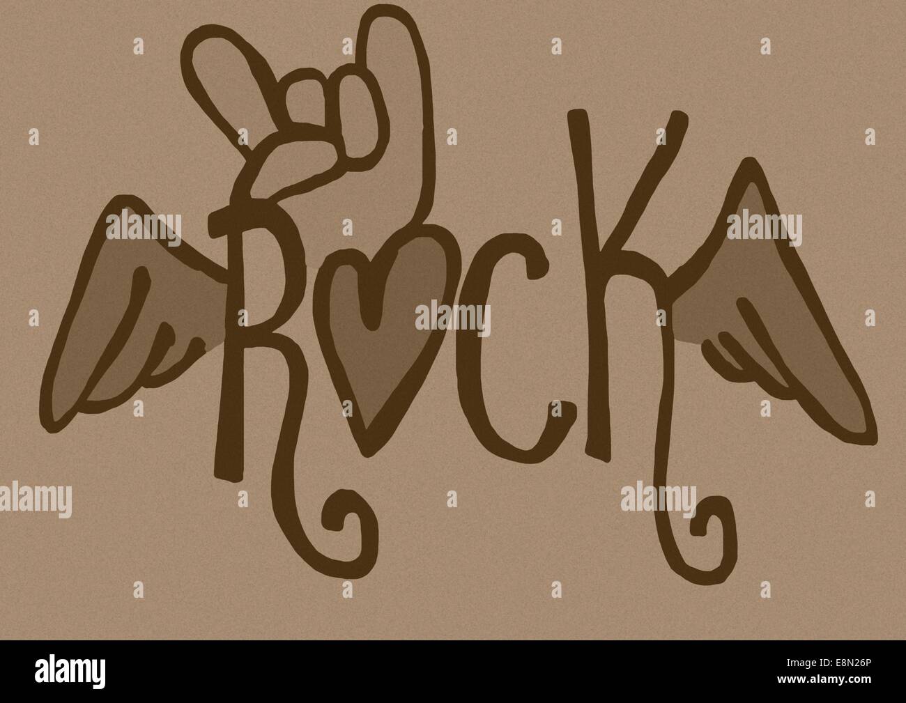 Rock text vintage Stock Photo - Alamy