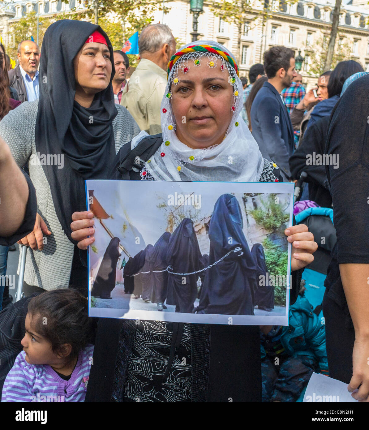 Paris, France. Muslim Demonstration, Iraqi Kurds Protesting against The ...