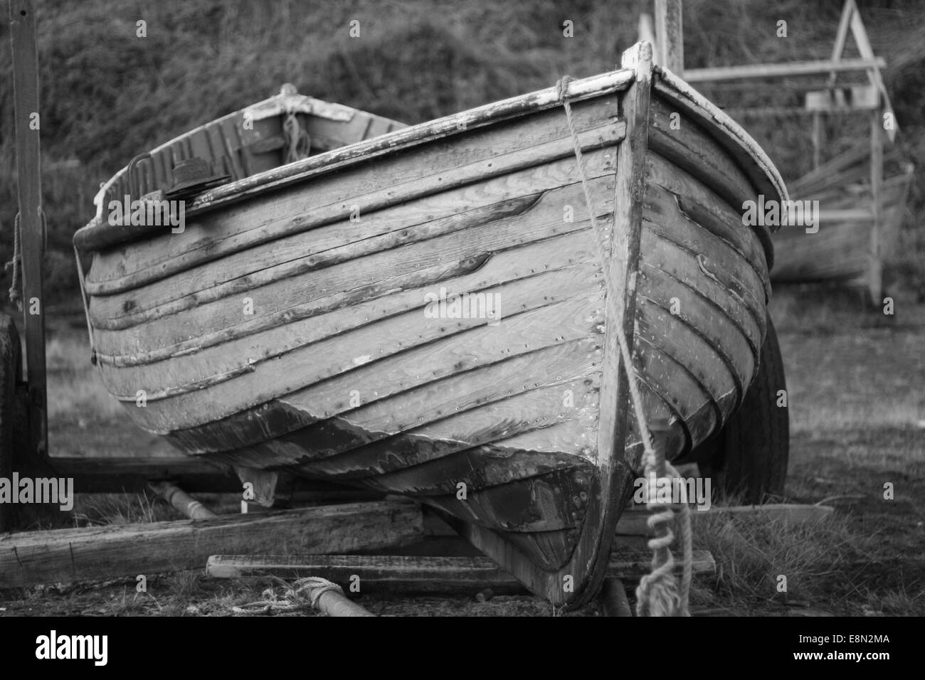Old clinker built fishing boat hi-res stock photography and images - Alamy