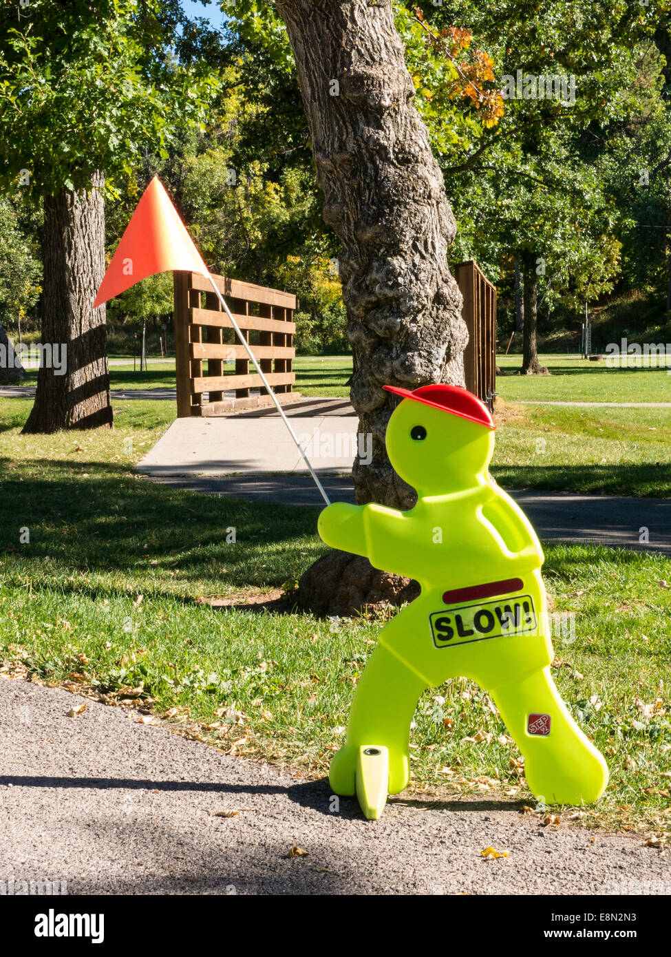 Slow! Visual Warning Signal Stock Photo - Alamy