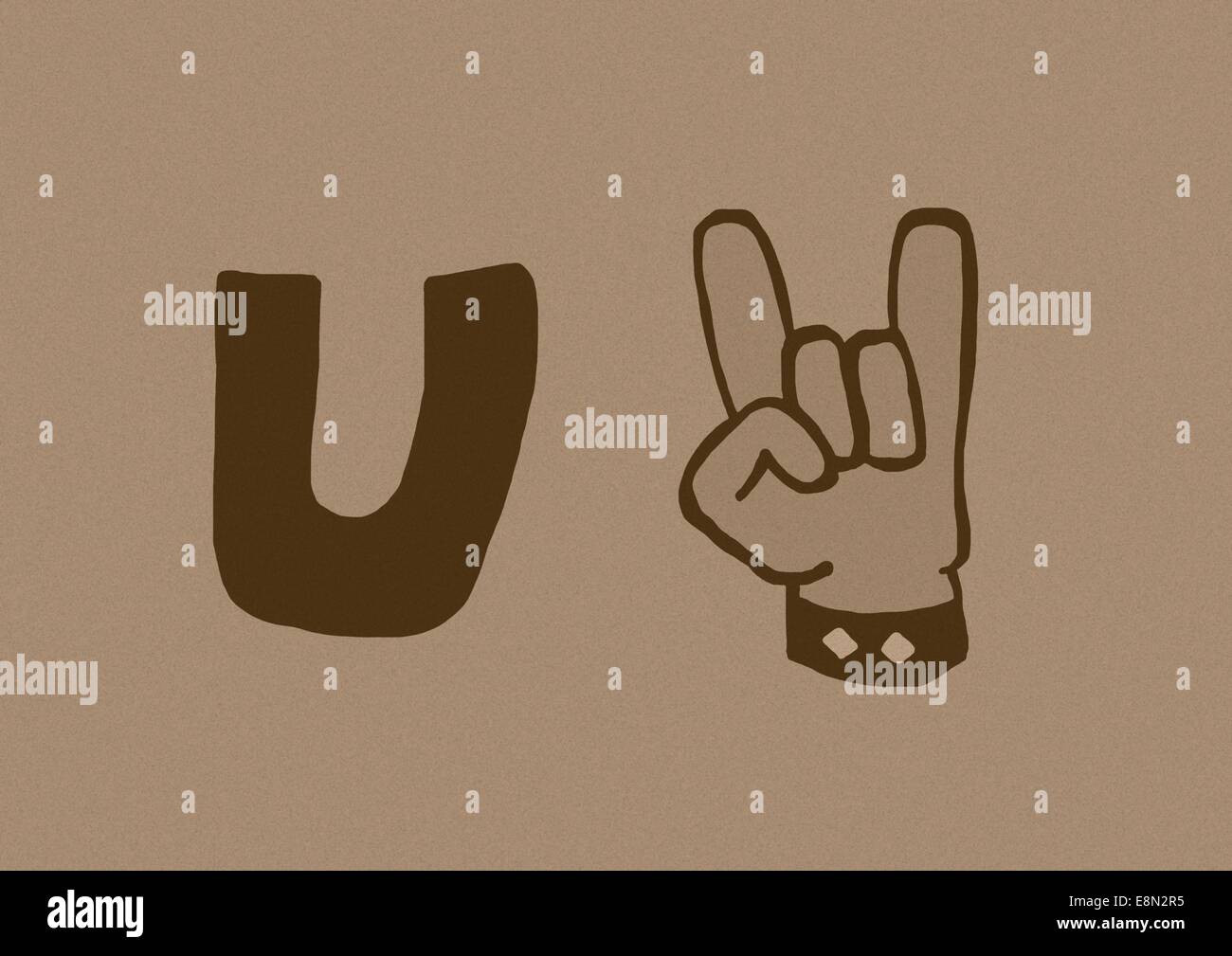 U rock vintage Stock Photo - Alamy