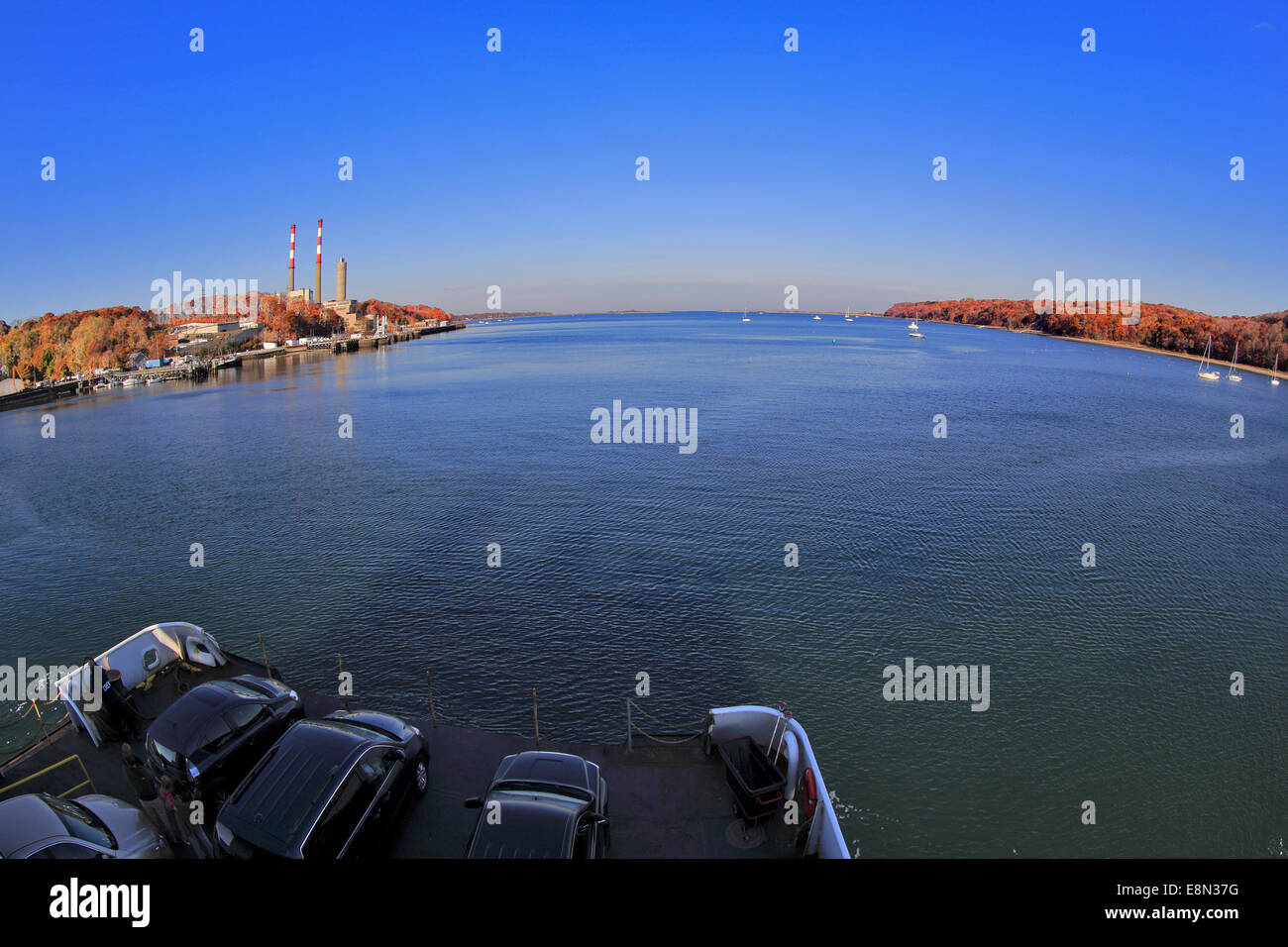 Port Jefferson harbor Long Island New York Stock Photo - Alamy