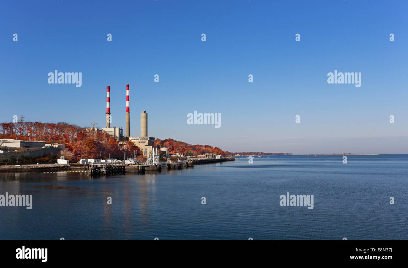 Port Jefferson harbor Long Island New York Stock Photo - Alamy