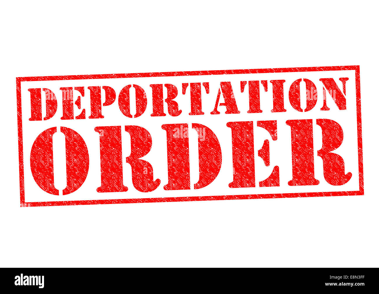 DEPORTATION ORDER red Rubber Stamp over a white background Stock Photo ...