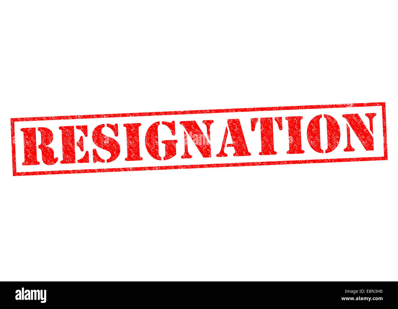 RESIGNATION red Rubber Stamp over a white background Stock Photo - Alamy