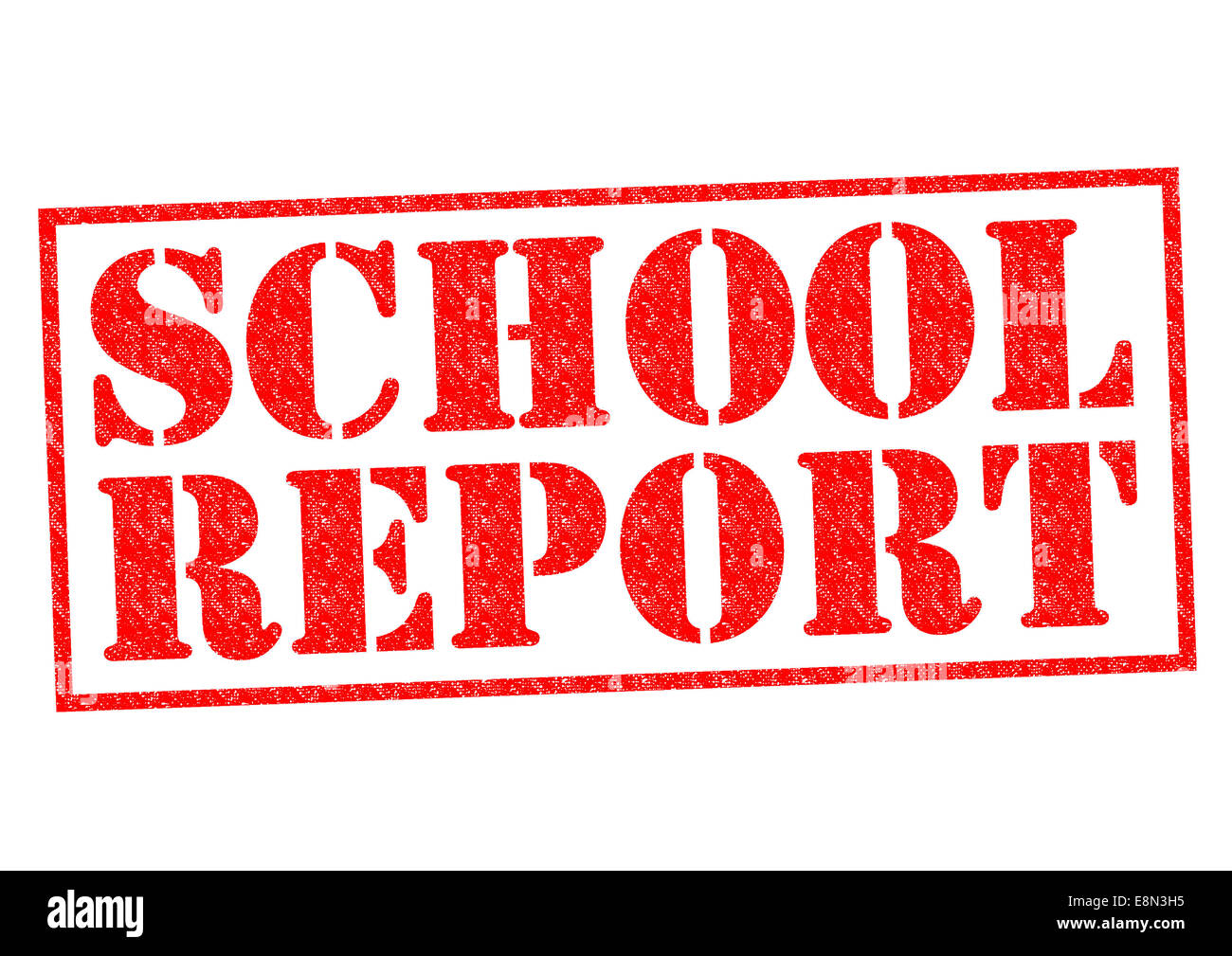 SCHOOL REPORT red Rubber Stamp over a white background Stock Photo - Alamy