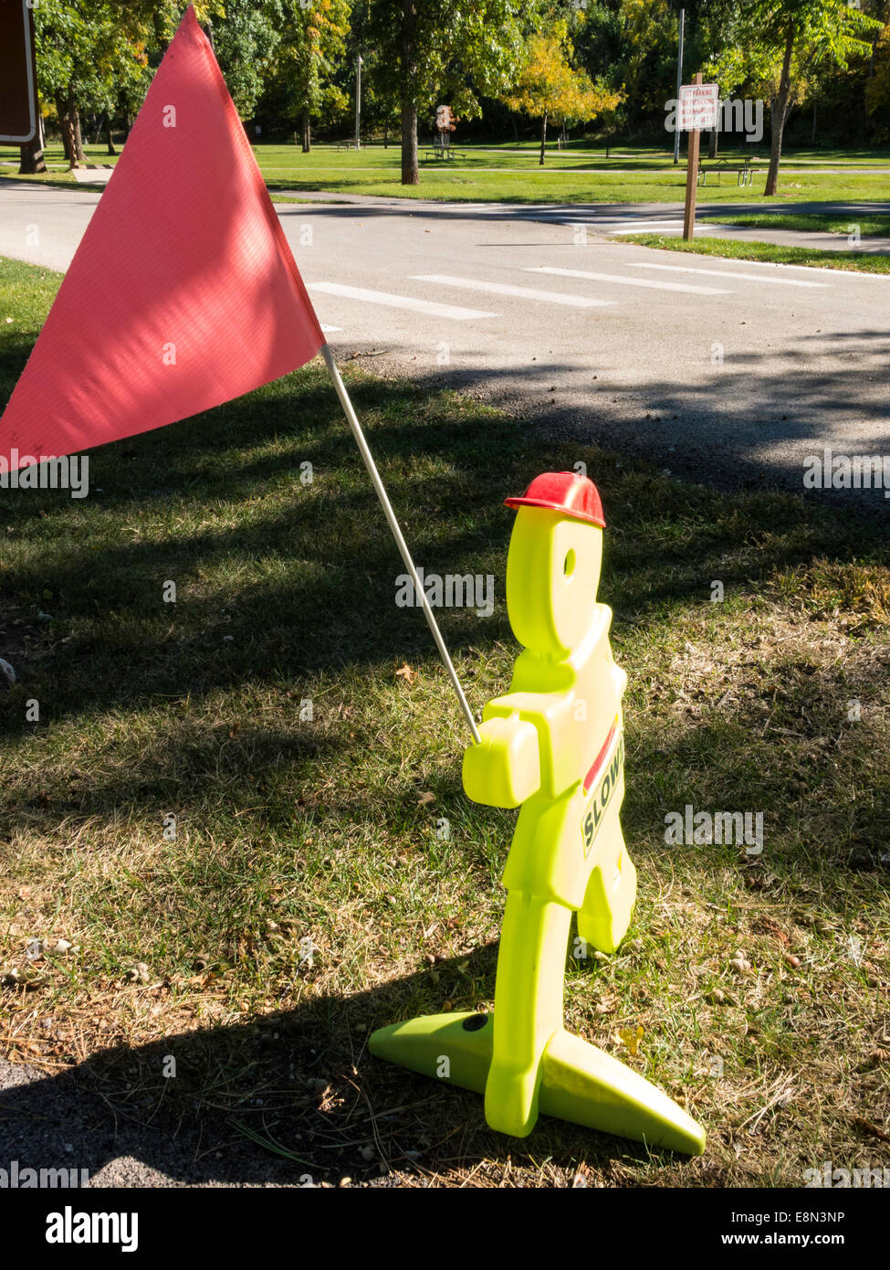 Slow! Visual Warning Signal Stock Photo - Alamy