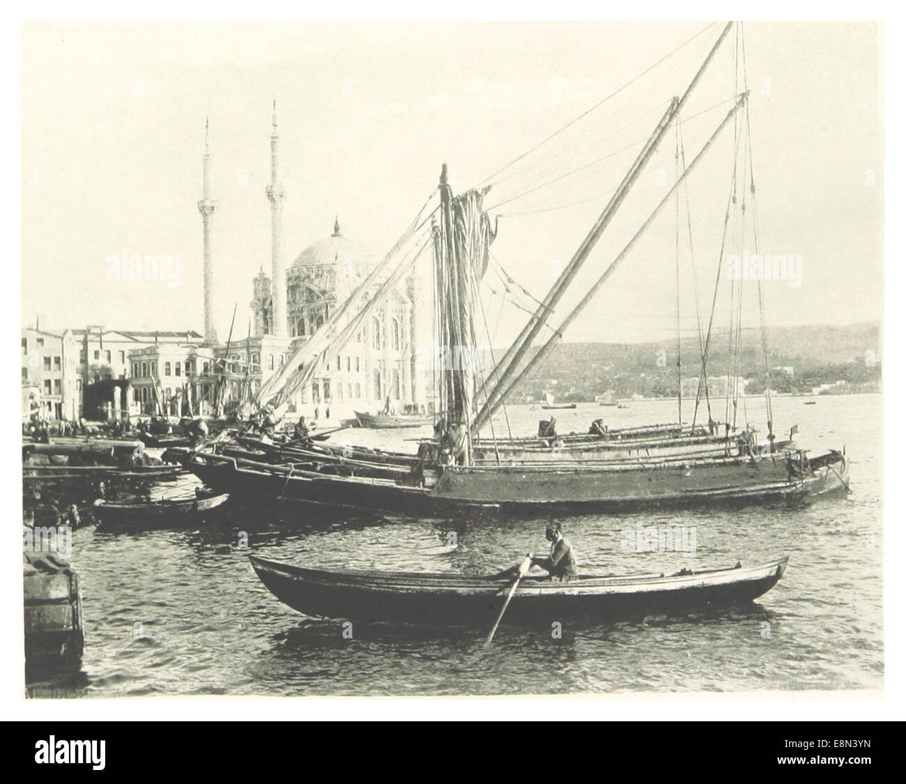 This 1895 illustration by Clement depicts the Dolmabatchke Palace and ...