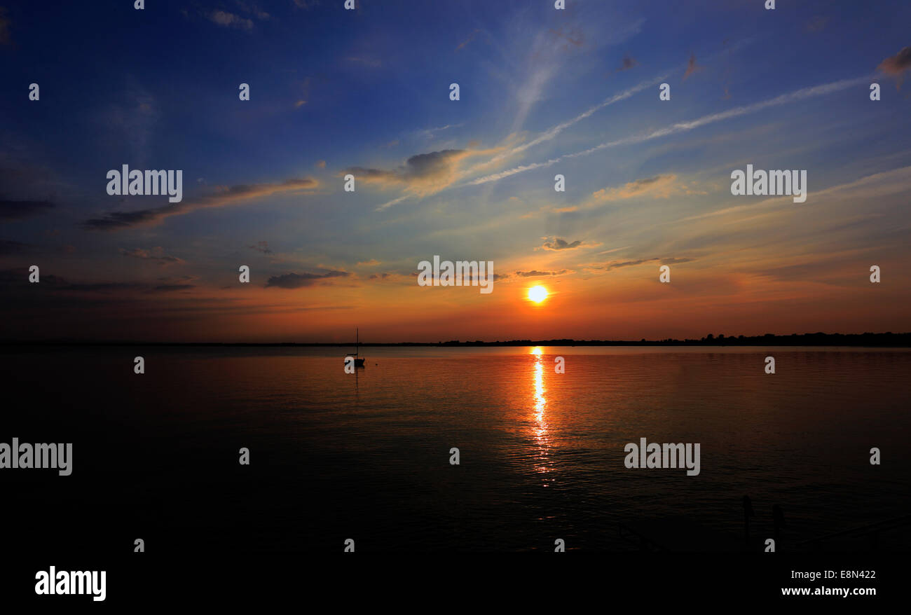 Sunset Lake Champlain Alburgh Vermont Stock Photo - Alamy