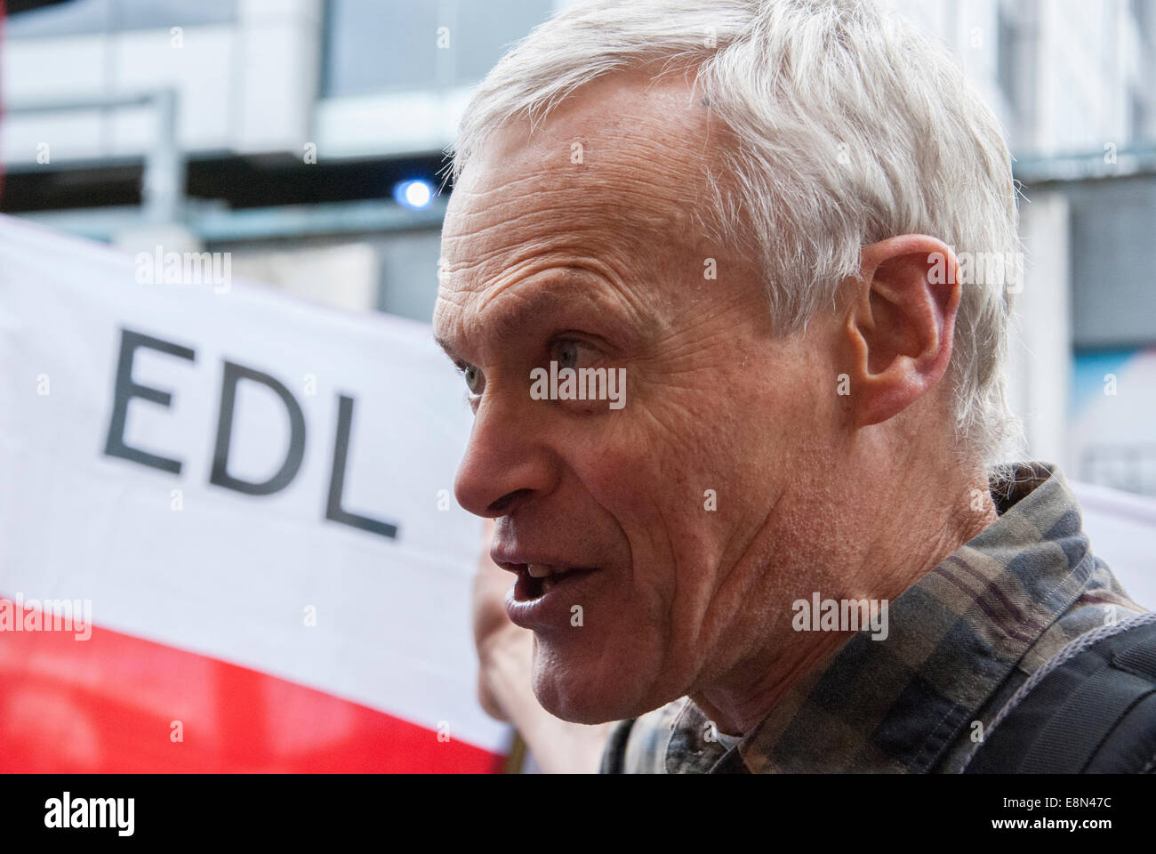 Birmingham, UK. 11th Oct, 2014. Keith Thomas, from the EDL writers ...