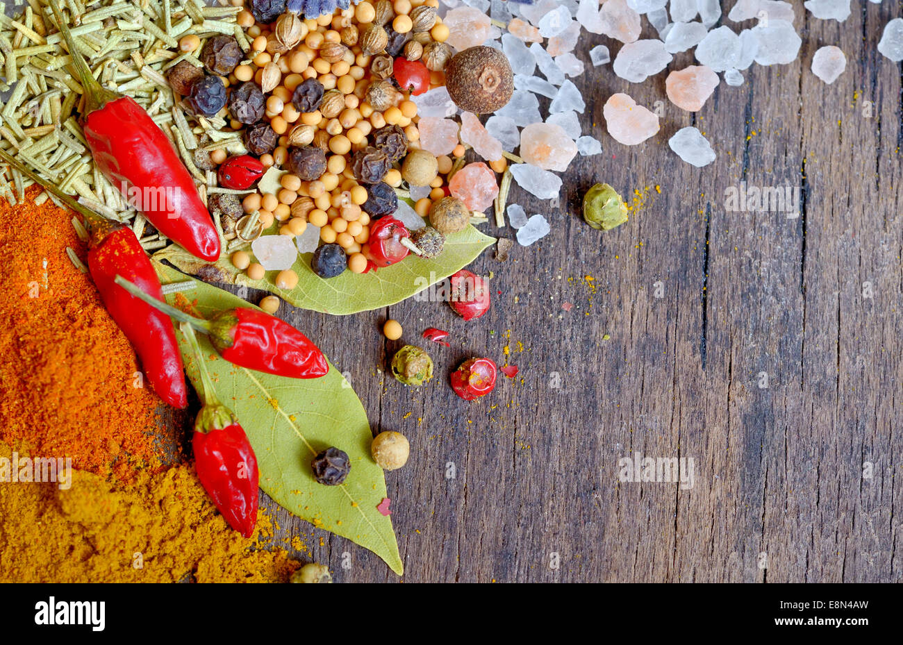 Spices frame hi-res stock photography and images - Alamy