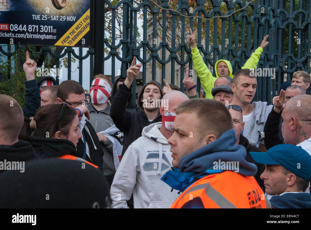 Birmingham edl riot police demonstration hi-res stock photography and ...
