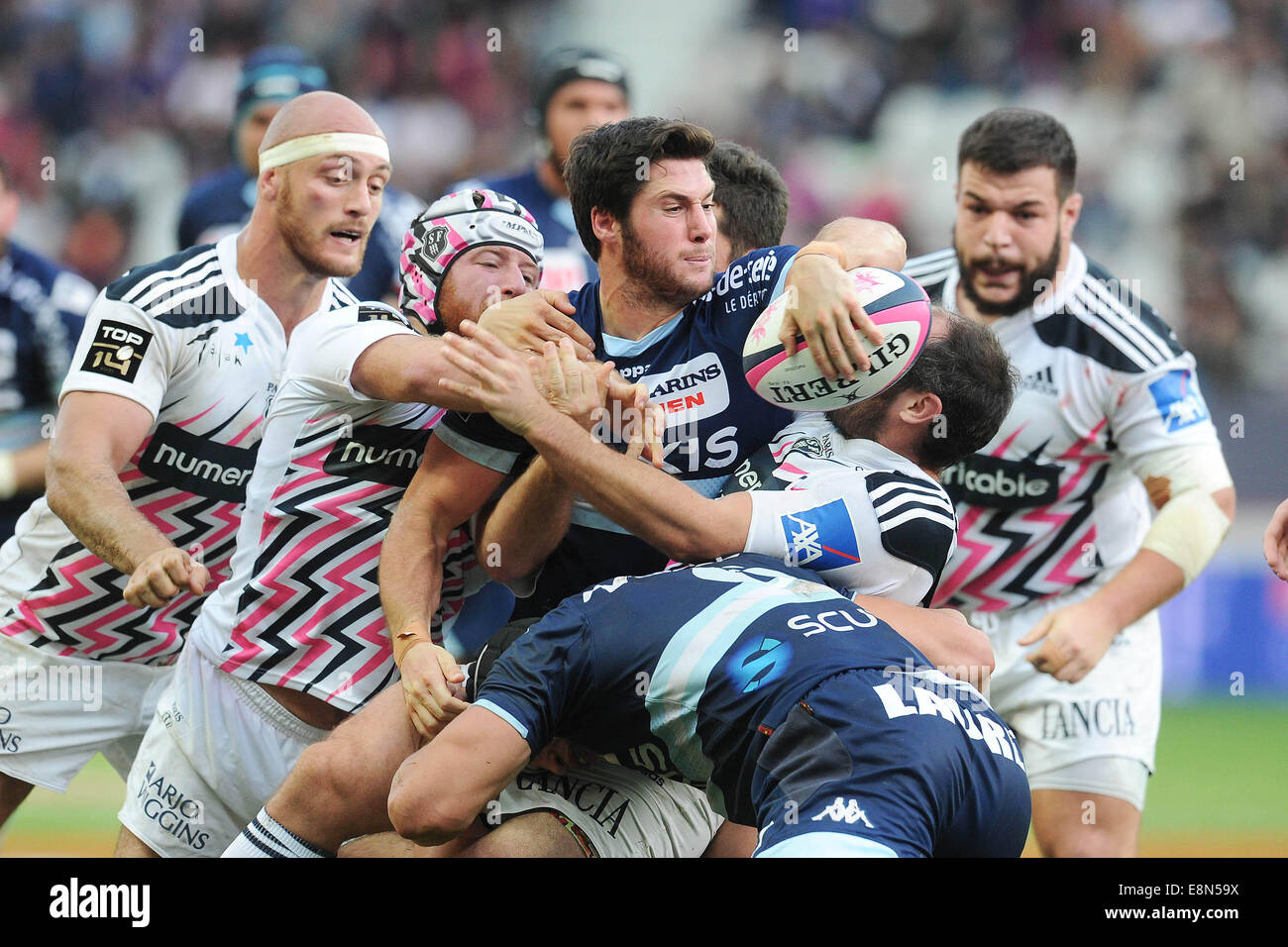 Paris, France. 11th Oct, 2014. French Top14 Rugby League. Stade Francais versus Racing Metro ...