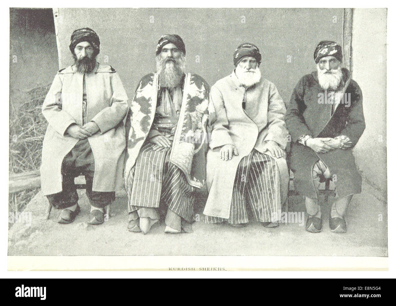 This 1895 illustration portrays Kurdish sheikhs, depicting their ...