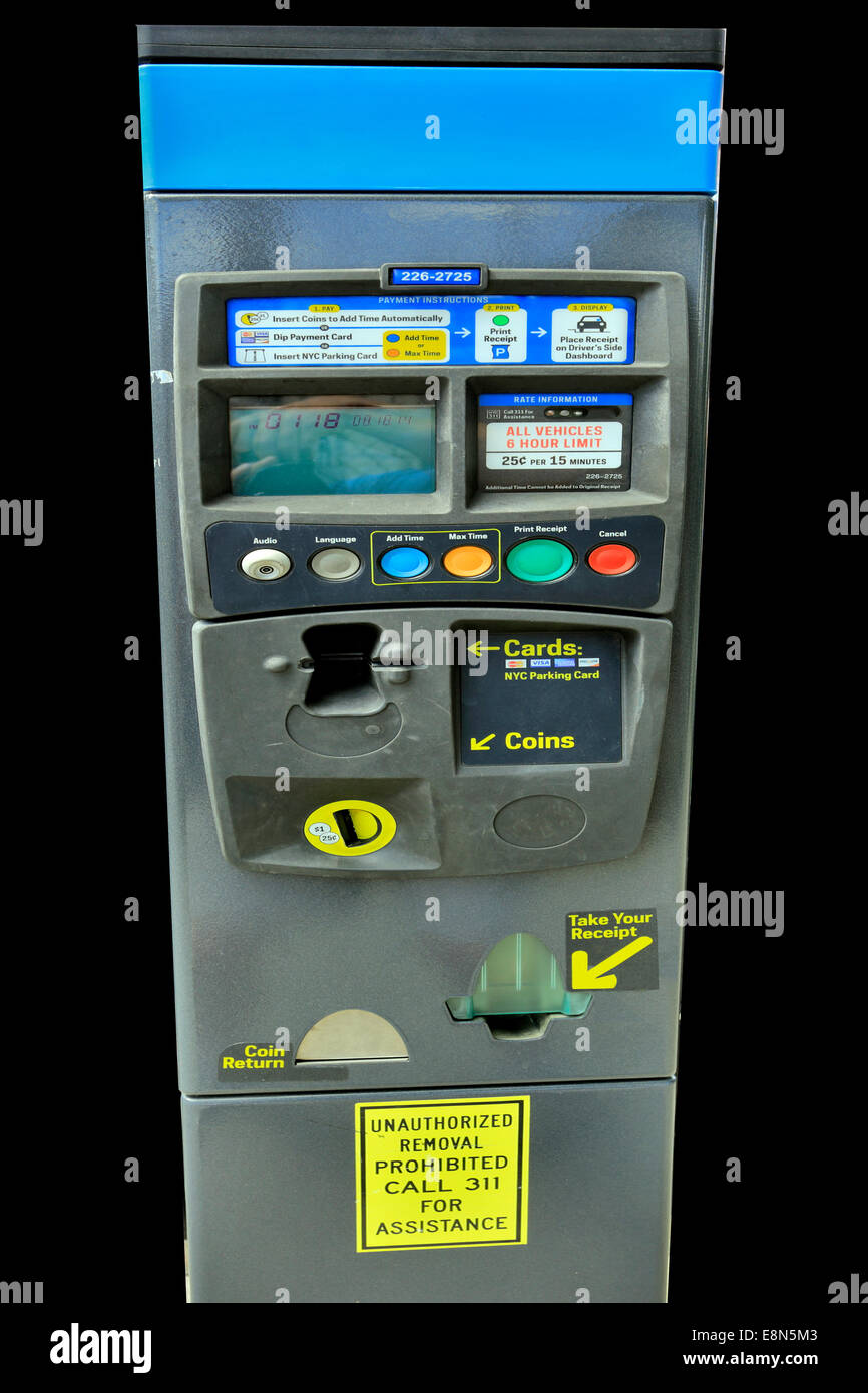 Municipal street parking payment kiosk Bronx New York Stock Photo - Alamy