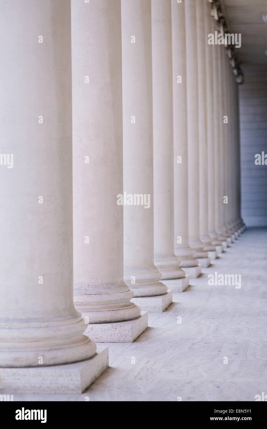 Pillars in arcade Stock Photo - Alamy