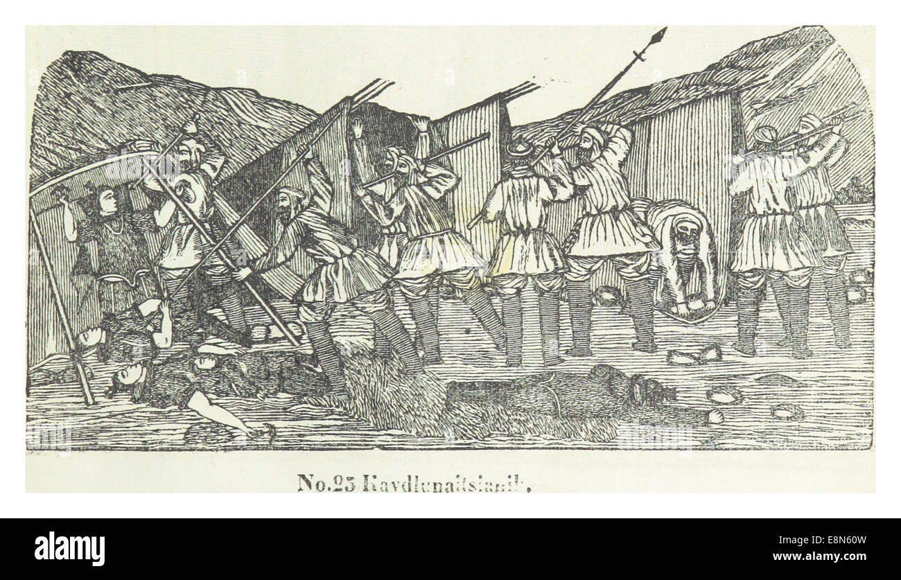 A vintage illustration and map from page 45 (No. 23) of an old ...