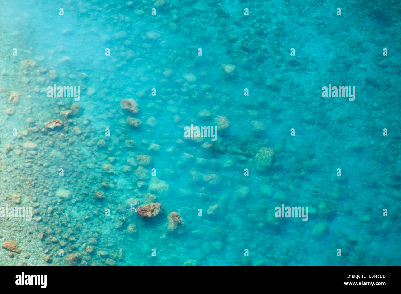 Clean clear sea Turkey, top view of the water and seabed Stock Photo ...