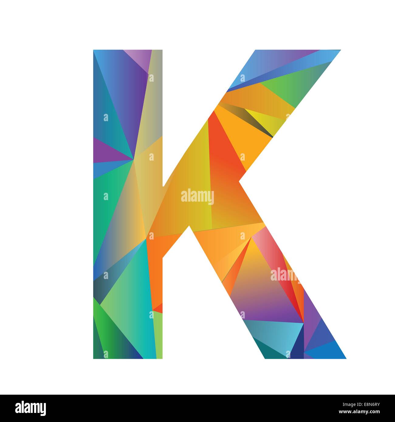 illustration with letter of different colors on a white background ...