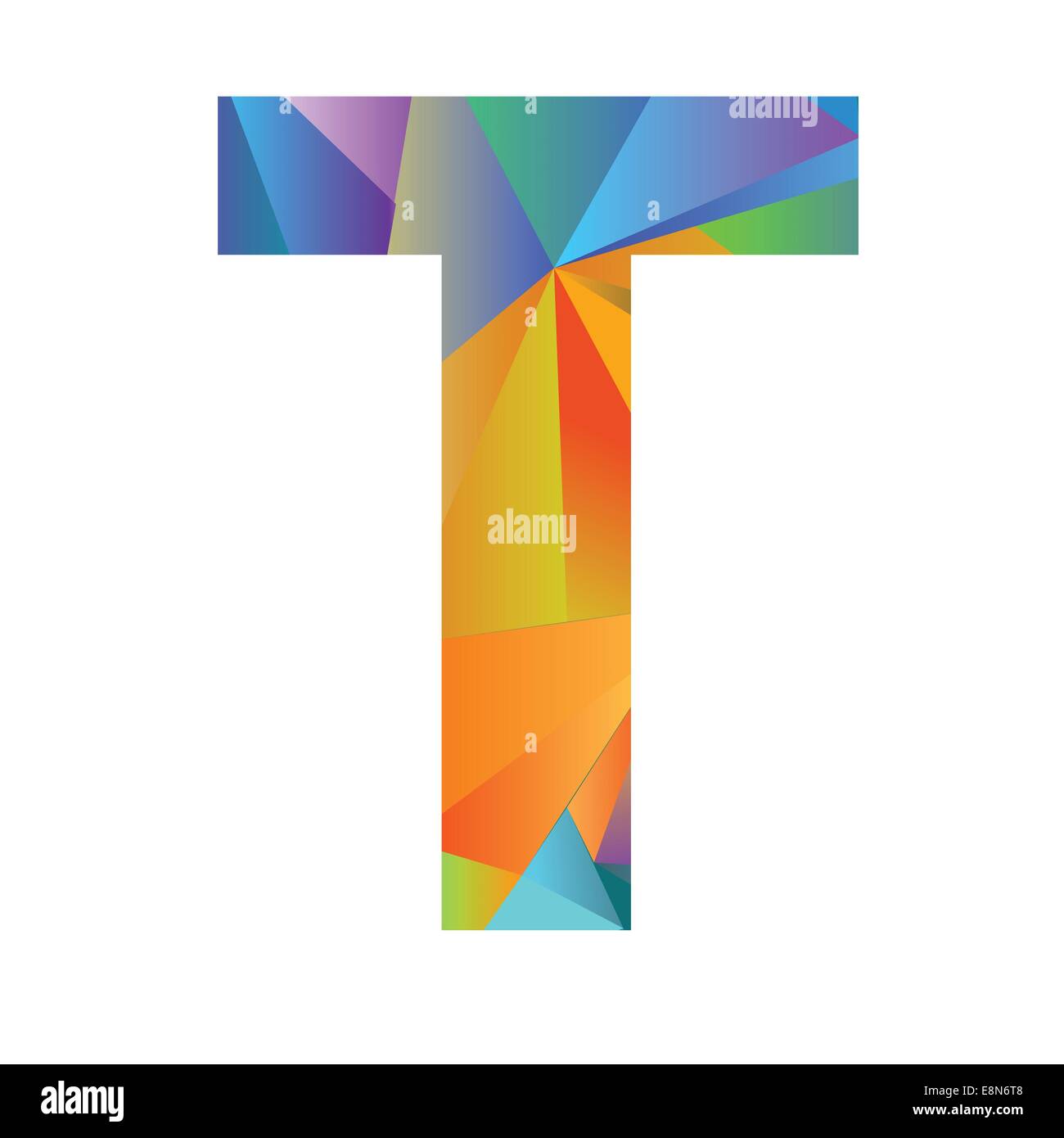 illustration with letter of different colors on a white background ...