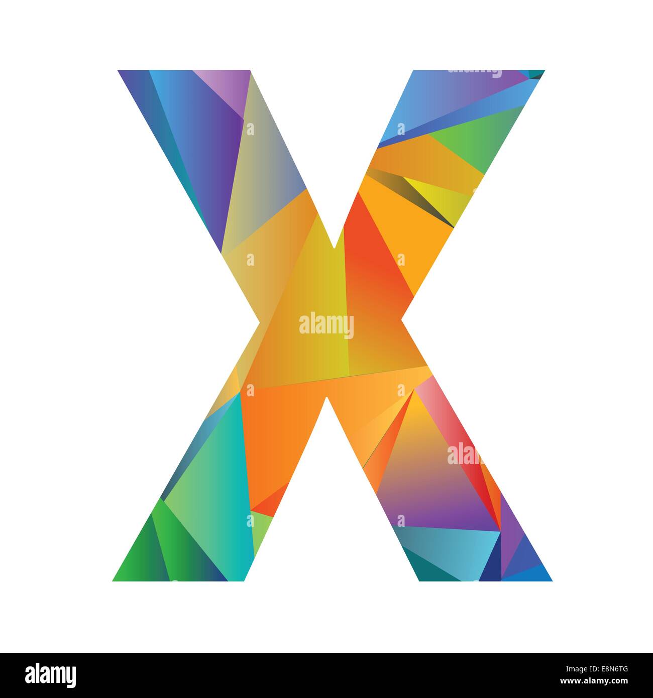 illustration with letter of different colors on a white background ...