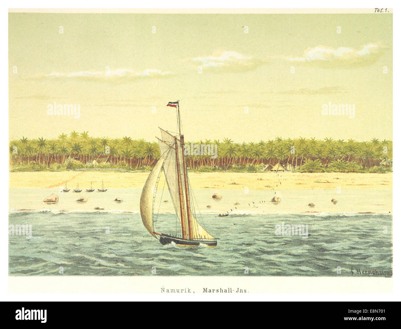 Page 121 from HH1883, depicting Namurik in the Marshall Islands. The ...