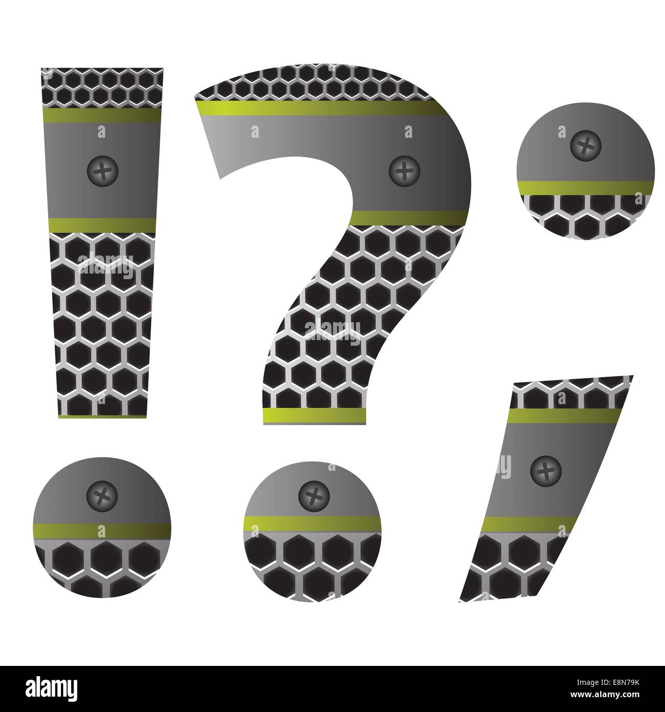 colorful illustration with perforated metal question mark on a white ...