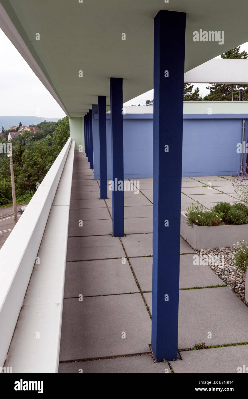 Terrace of the Weissenhof museum. Located in one of the architects Le ...