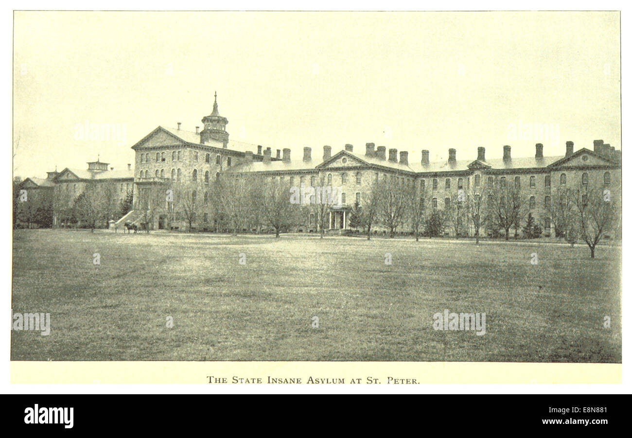 An illustration and map of the State Insane Asylum in St. Peter ...