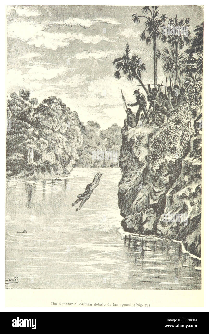 This 1891 illustration from Bolivia features a vintage map and sketch ...