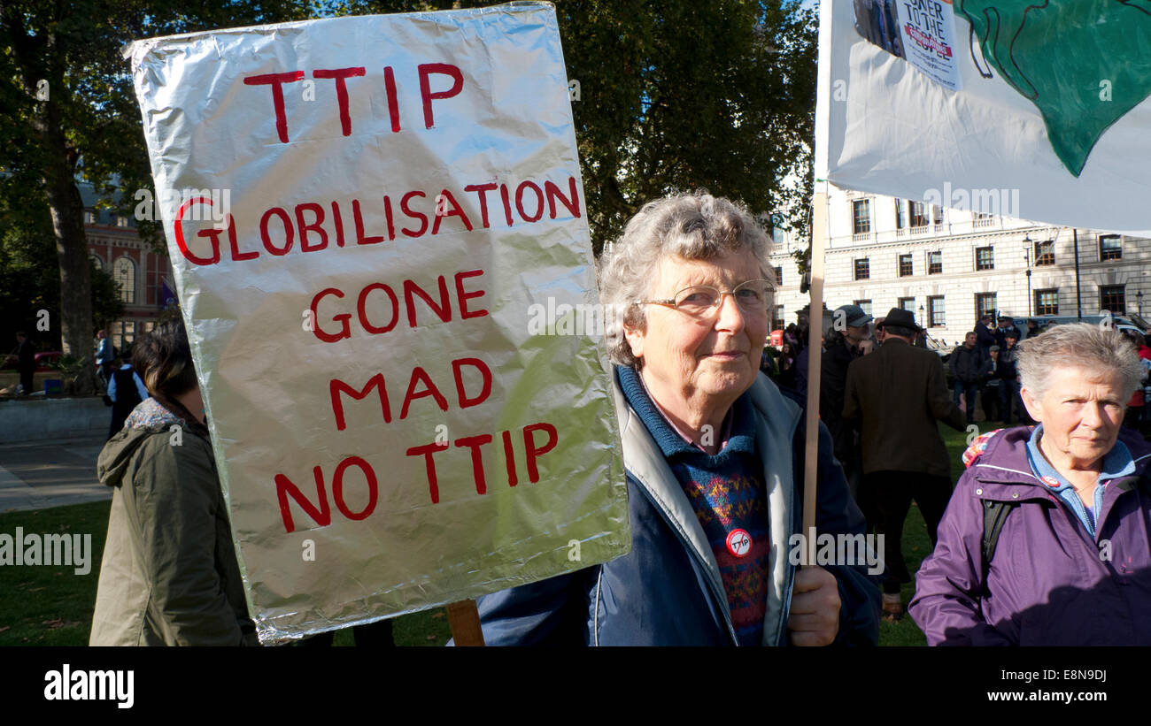 Parliament Square, London UK. 11th October 2014. Demonstrations take ...