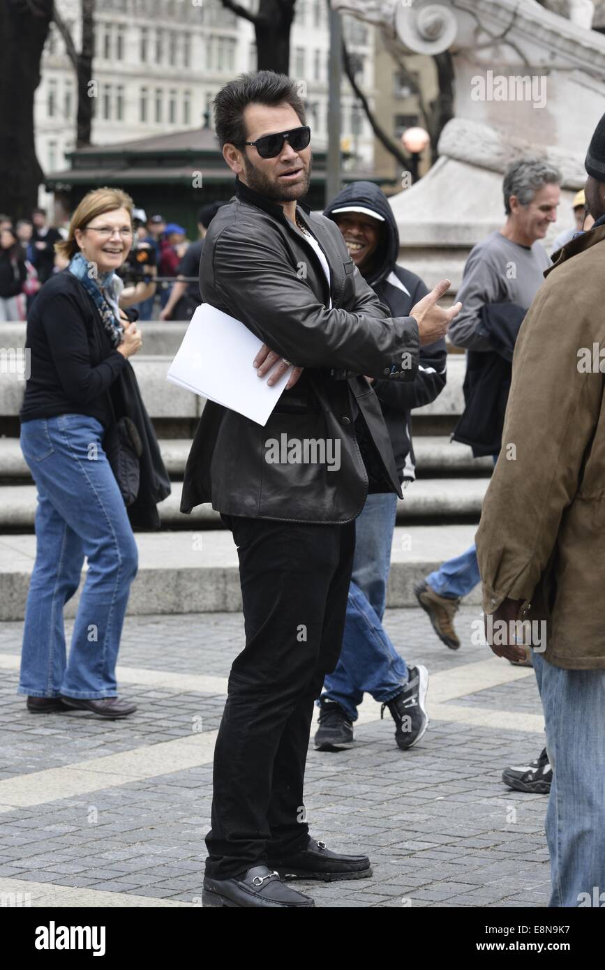 Celebrity Apprentice shooting in Central Park Featuring: Johnny Damon ...